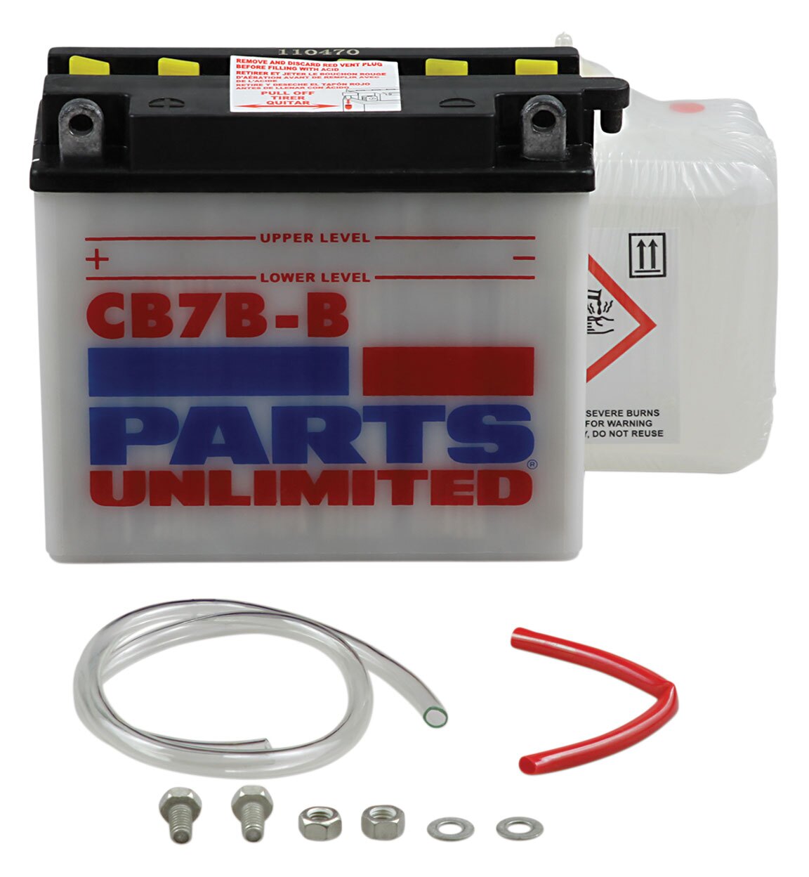Parts Unlimited YB7B-B Heavy Duty Battery Kit Yamaha TTR225 1999-2004 ...