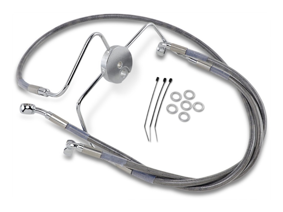 Drag Specialties Extended Front Brake Line Kit For Harley FLHR / FLTR ...