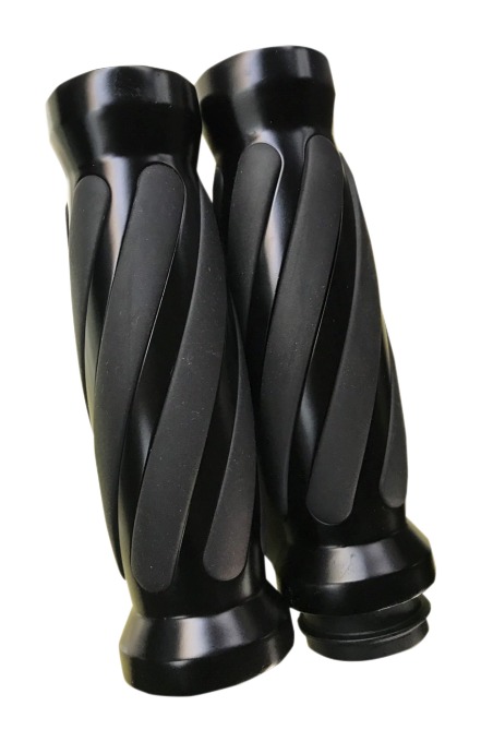 Pro-One Billet Twisted Rubber Grips For Harley With Throttle by Wire ...