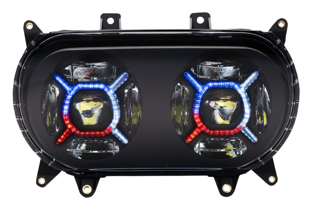 Custom Dynamics ProGLOW Double-X LED Headlights for Harley Road Glide ...
