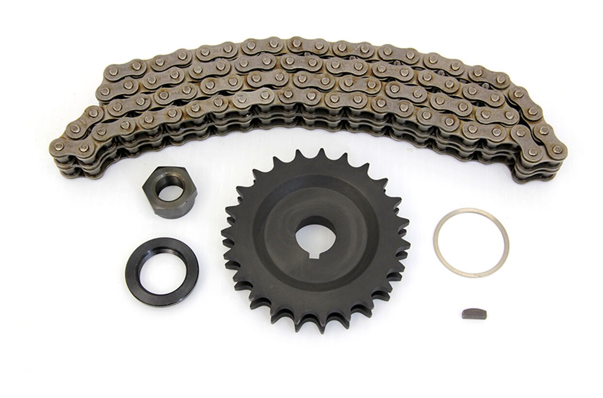 V-Twin Mfg. York Sprocket & 82 Chain Link Kit For Harley FL / EL / UL ...