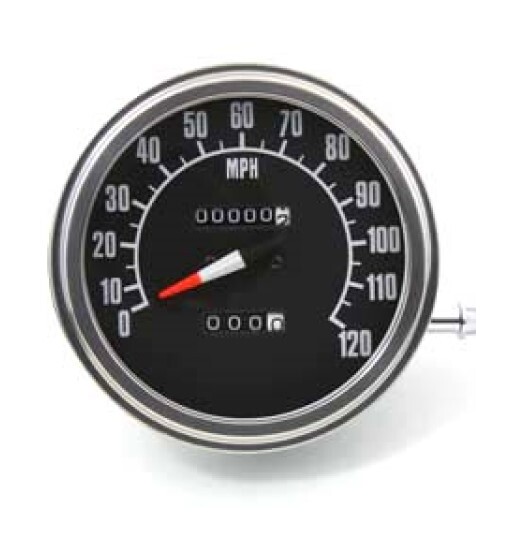 V-Twin Mfg. 120 Mph Speedometer For Harley FL / FX 1981-1990 | JPCycles.com