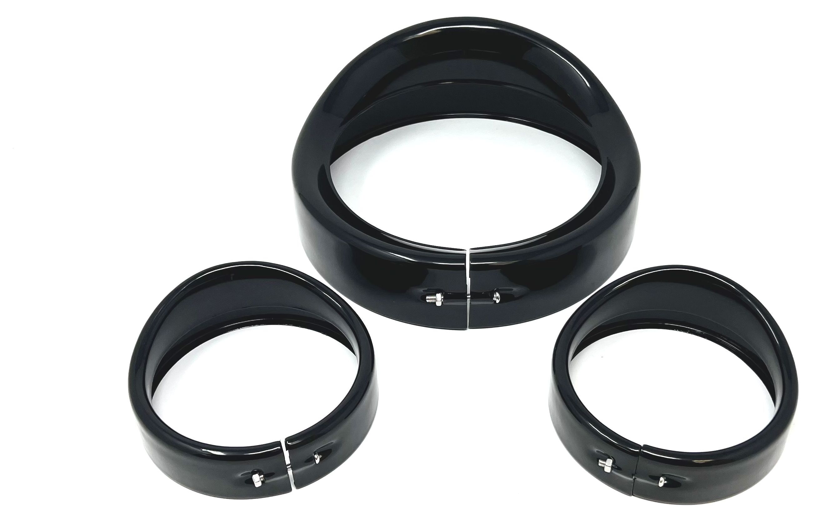 Letric Lighting Co. Headlight & Passing Lamp Frenched Visor Kit For ...