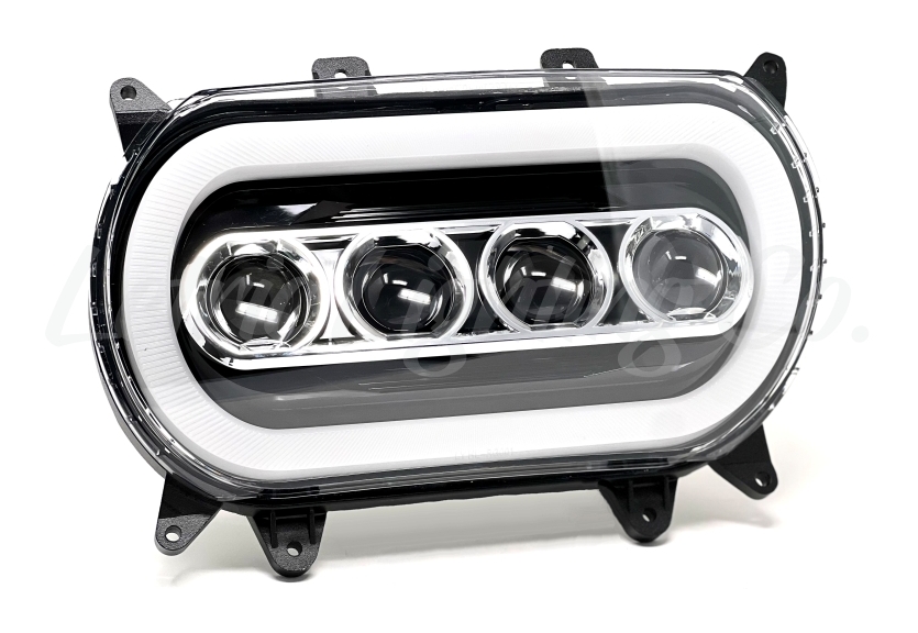 Letric Lighting Co. Quad-Beam LED Headlamp w/Halo For Harley Road Glide ...