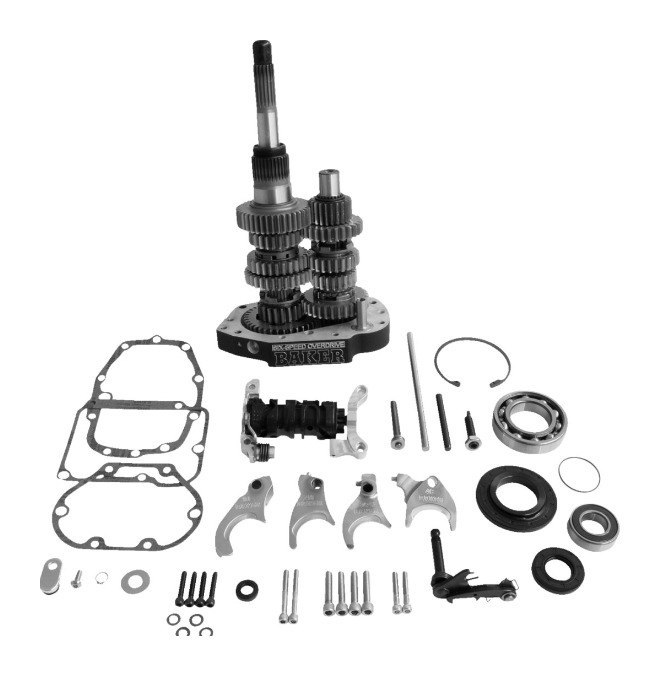 Baker Drivetrain 6 Speed Overdrive Gear Set For Harley Touring 1998-2000 | JPCycles.com
