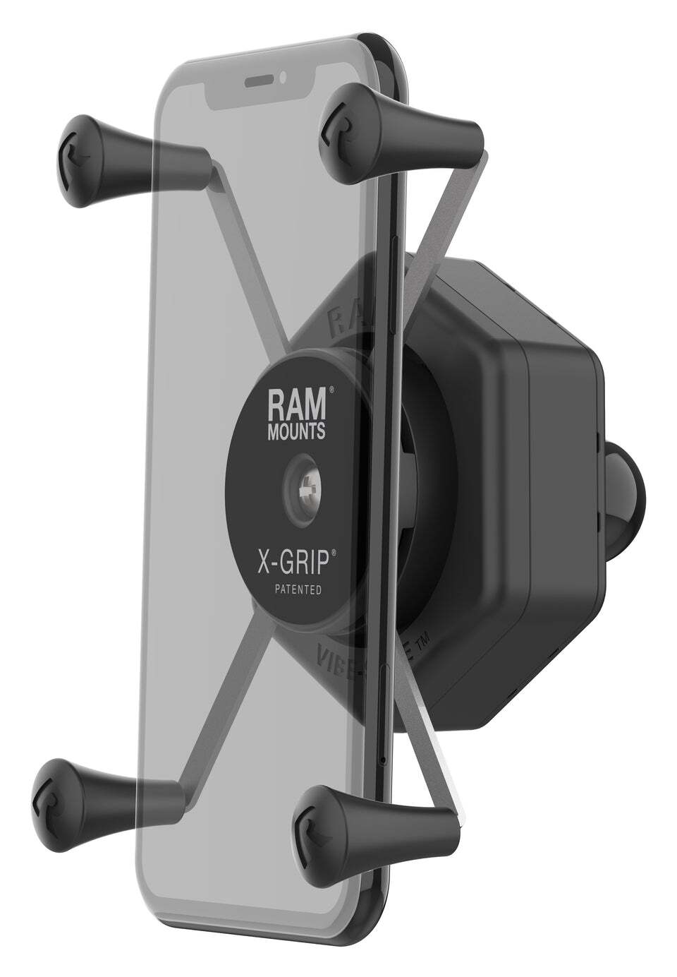 RAM Mounts X-Grip Large Phone Holder with Ball and Vibe Safe Adapter ...