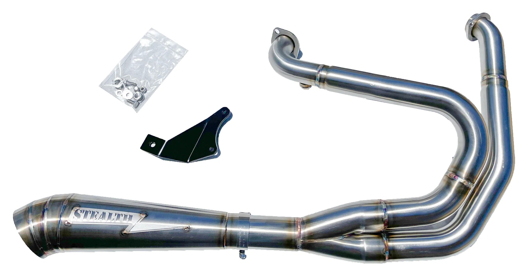 Stealth Pipes Inc 2 into 1 High Performance Exhaust For Harley Dyna ...