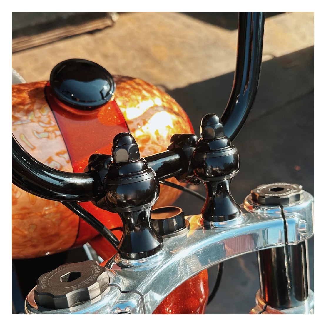 Indian Larry Motorcycles Throwback Risers For Harley | JPCycles.com
