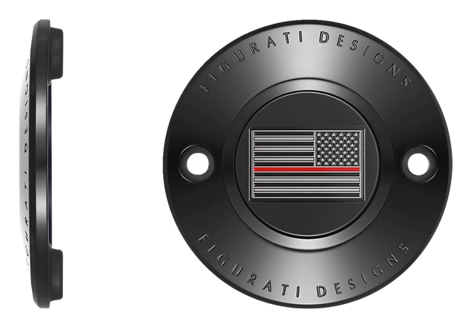 Figurati Designs Red Line Flag Timing Cover For Harley M8 2017-2025 ...