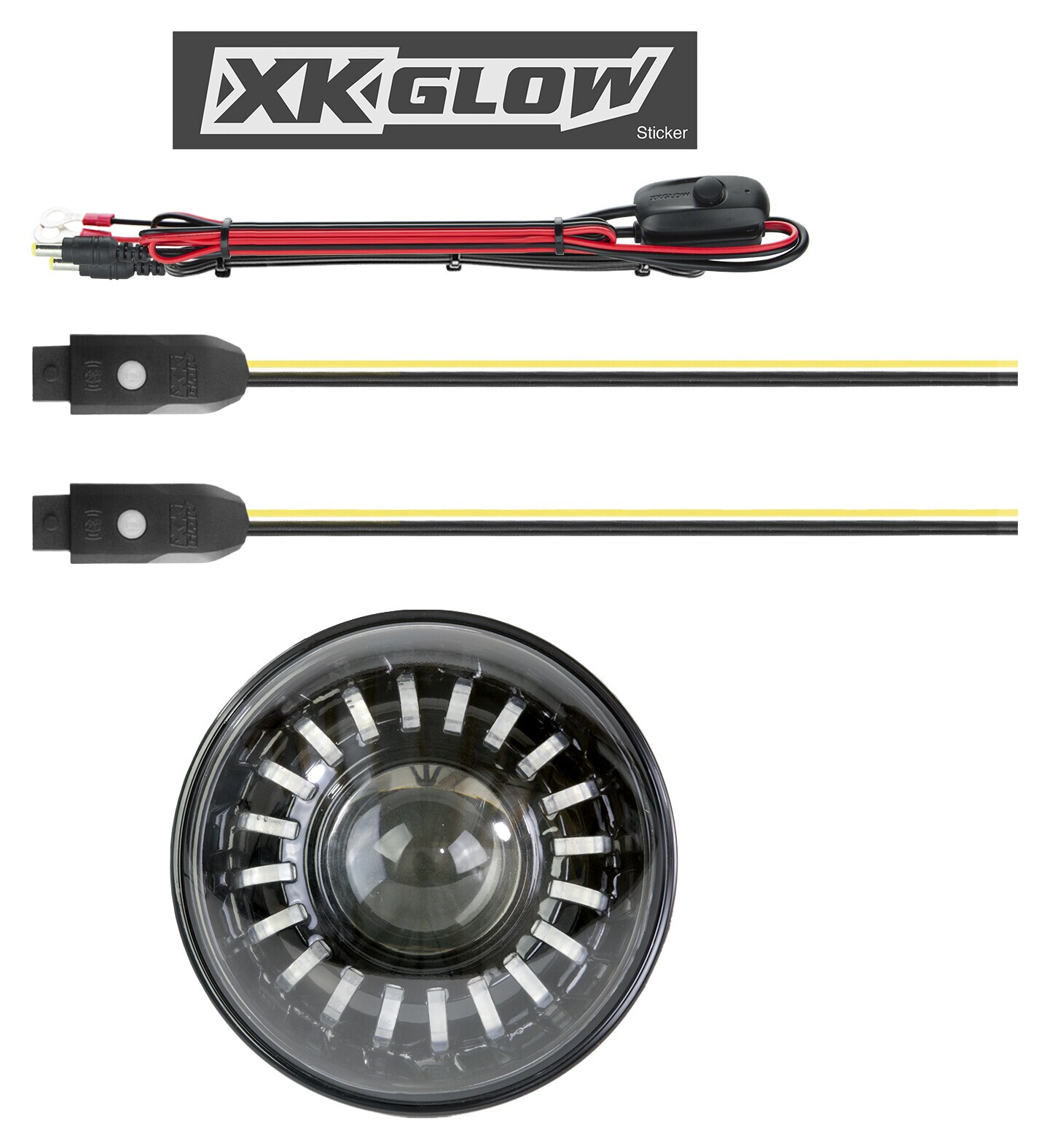 XKGLOW 7" LED RGB Headlight For Harley 1994-2025 | JPCycles.com