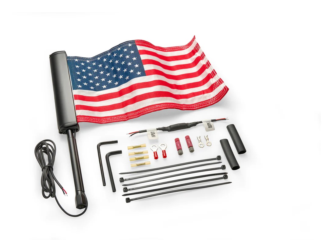 Ciro LED Lighted Flag Pole With American Flag | JPCycles.com