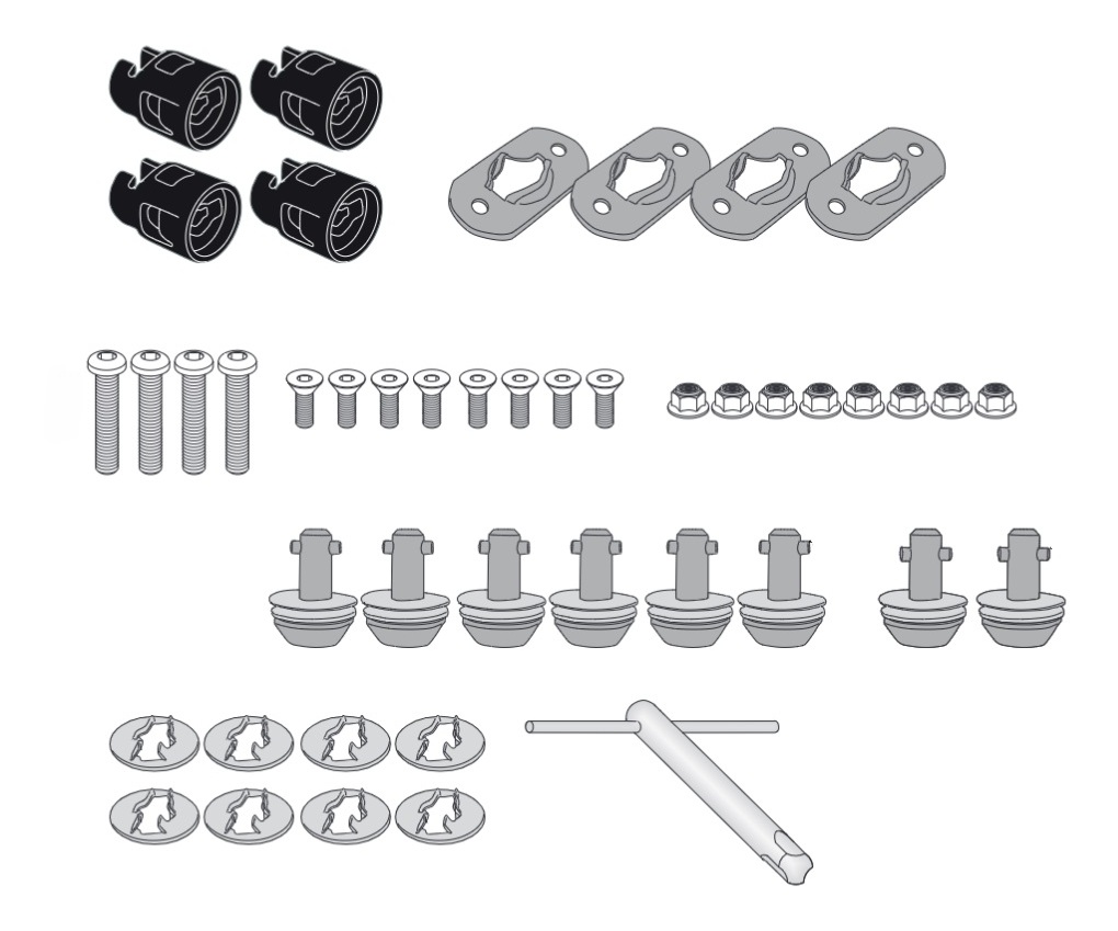 Givi 14RKIT Rapid Release Fitting Kit Moto Guzzi V85 TT 2024 | JPCycles.com