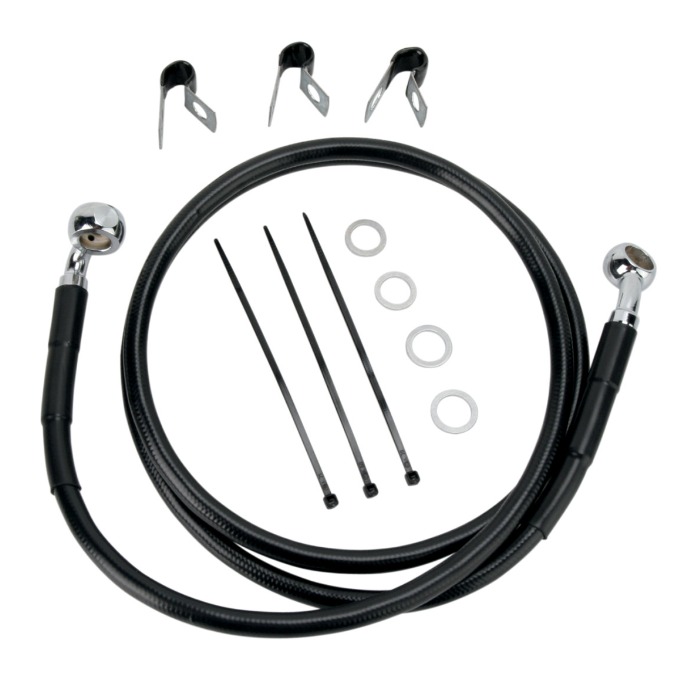 Drag Specialties Standard Length Front Brake Line Kit For Harley FLST/C ...