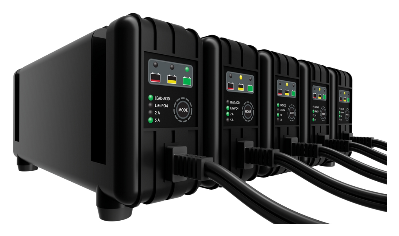 Fire Power 5 Bank 6V / 12V Battery Charger | JPCycles.com