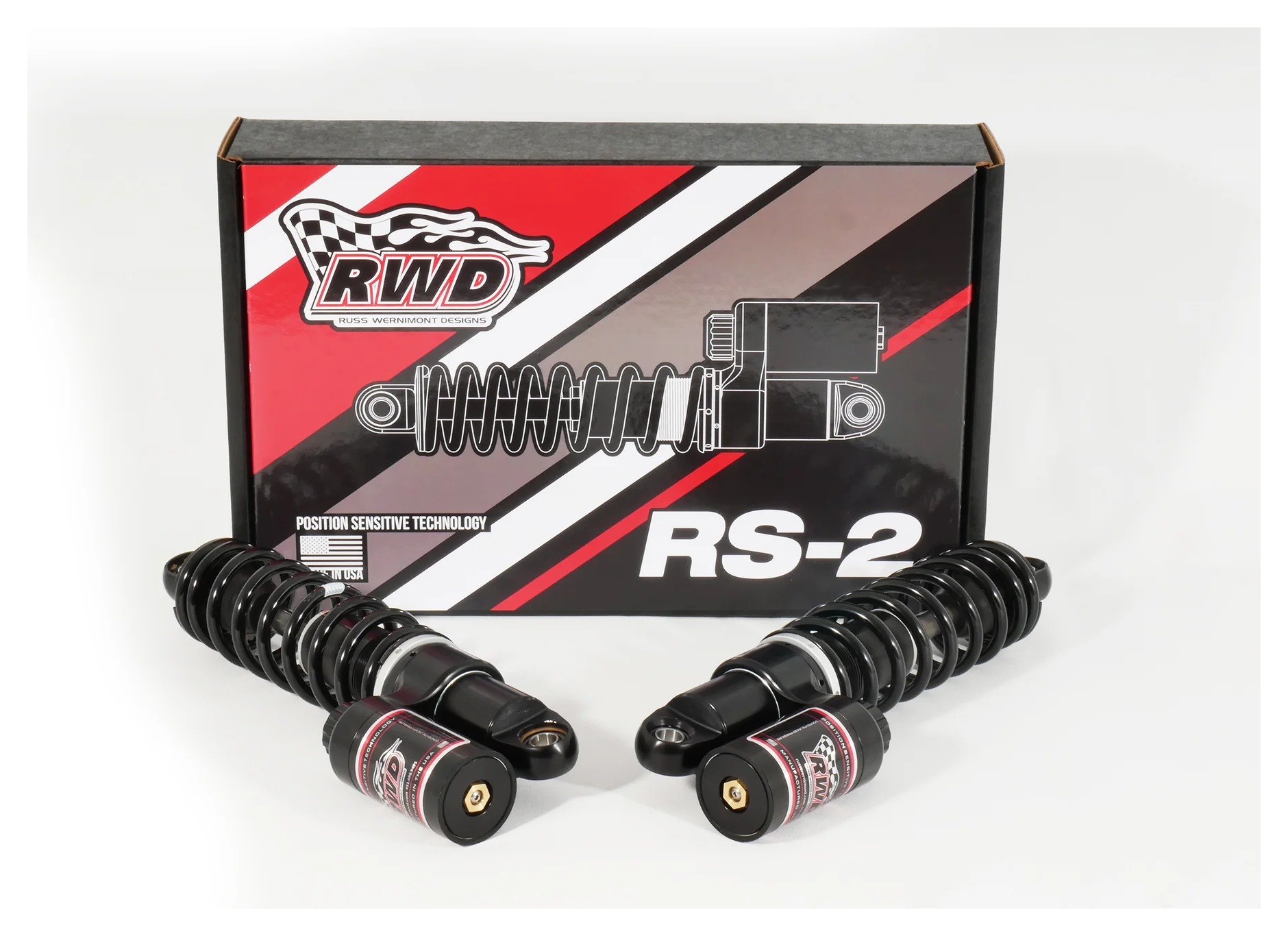 RWD V-Twin RS2 Shock Set For Harley Touring 1999-2025 | JPCycles.com