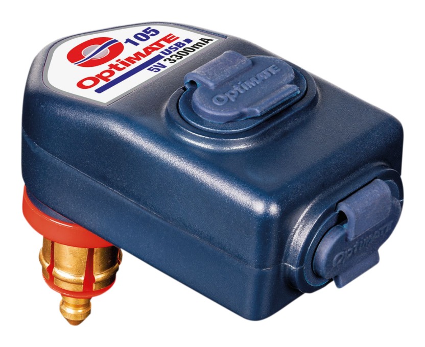 TecMate Dual USB Low Profile DIN Charger | JPCycles.com