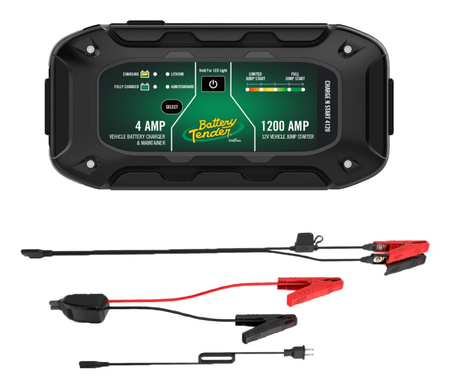Battery Tender Charge N Start 4120 4 Amp Battery Charger / 1200 Amp ...