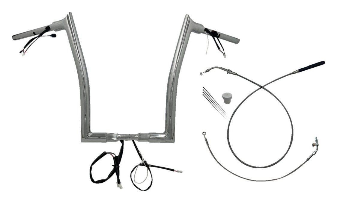 Fat Baggers Inc. EZ Install Wired 1-1/2" Pointed Top Handlebar For ...