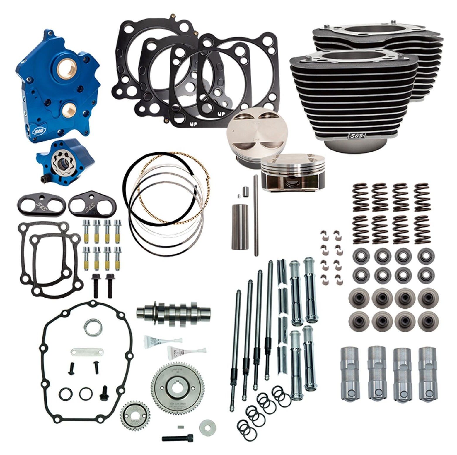 S&S Cycle 124" Power Package For Harley Oil Cooled 107" Milwaukee-Eight ...