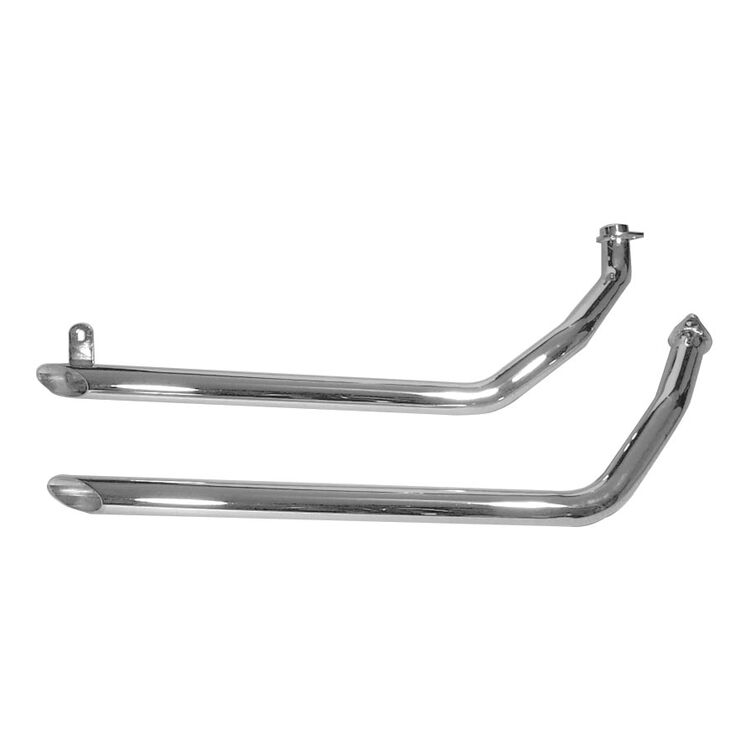 Paughco 1-3/4" Staggered Dual Full Exhaust System For Shovelhead 1980 ...