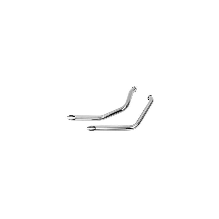 Paughco 34" Long Slash Cut Drag Pipe Exhaust System For Harley Softail ...